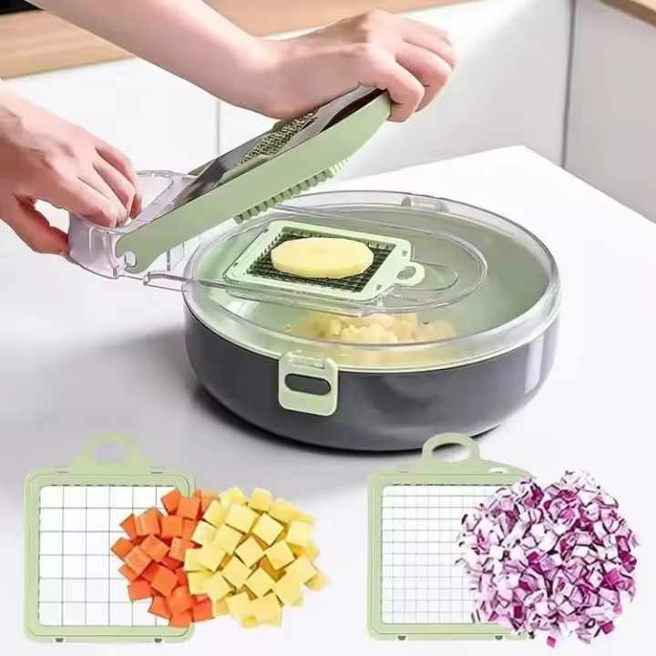 Multi-Functional Plastic Drain Vegetable Cutter Kitchen Tool Slicer ...