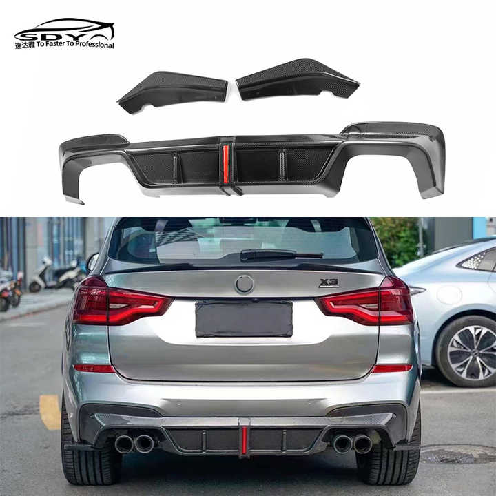 G01 X3 High Quality KB Style Carbon Fiber Rear Diffuser With Light Rear ...