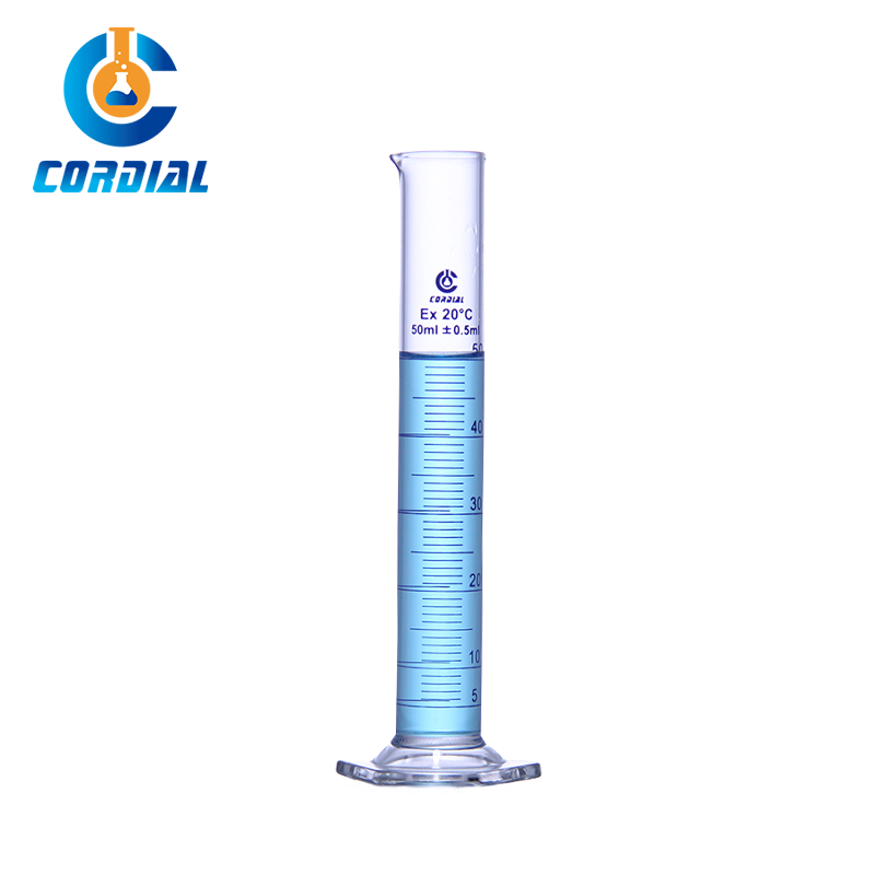 CORDIAL 250ml Borosilicate 3.3 Glass Measuring Cylinder with Glass ...