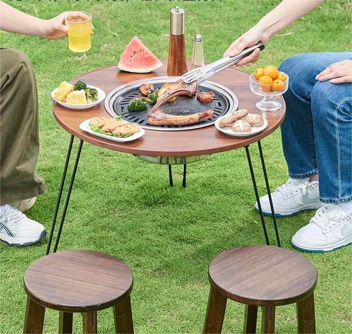 Factory Ultralight Picnic Table Glamping Folding Round Camping Desk for ...