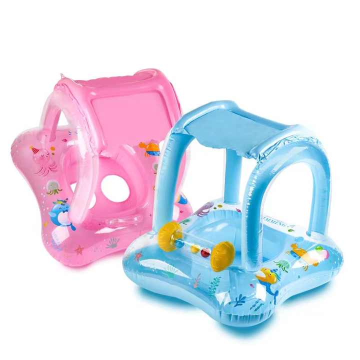2023 Kids Swim Ring with Canopy - Safe & Fun Water Accessory