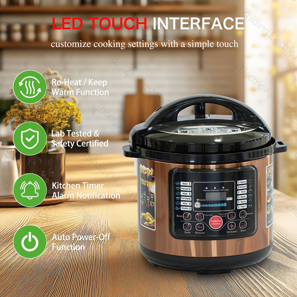5l 6l Electric Pressure Cooker Stainless Steel Inner Pot Professional ...