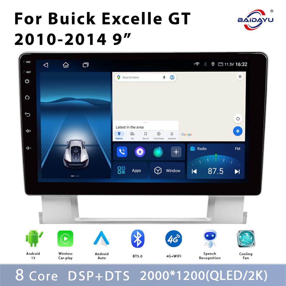BAIDAYU 9inch Touch Screen Dashboard Mount Car Stereo Built-in GPS ...