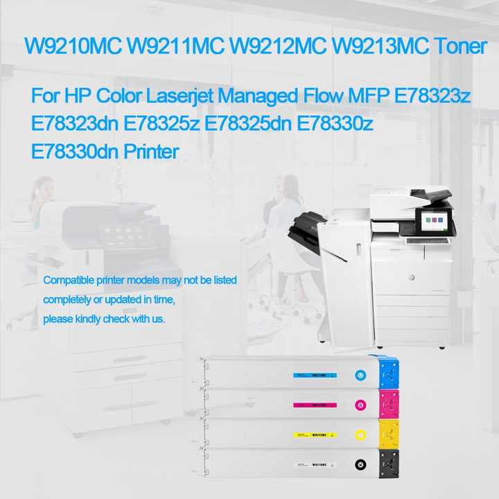HP Color Laserjet MFP E78323dn Toner Cartridges - Compatible
