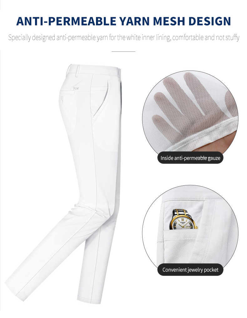 PGM KUZ102 sports breathable golf pants men golf pant polyester golf ...
