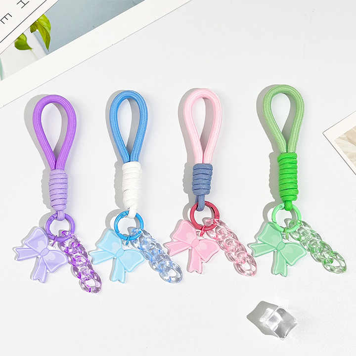 Souvenir Custom Logo Acrylic Bowknot Keychain for Bags Luxury Mini Bags ...