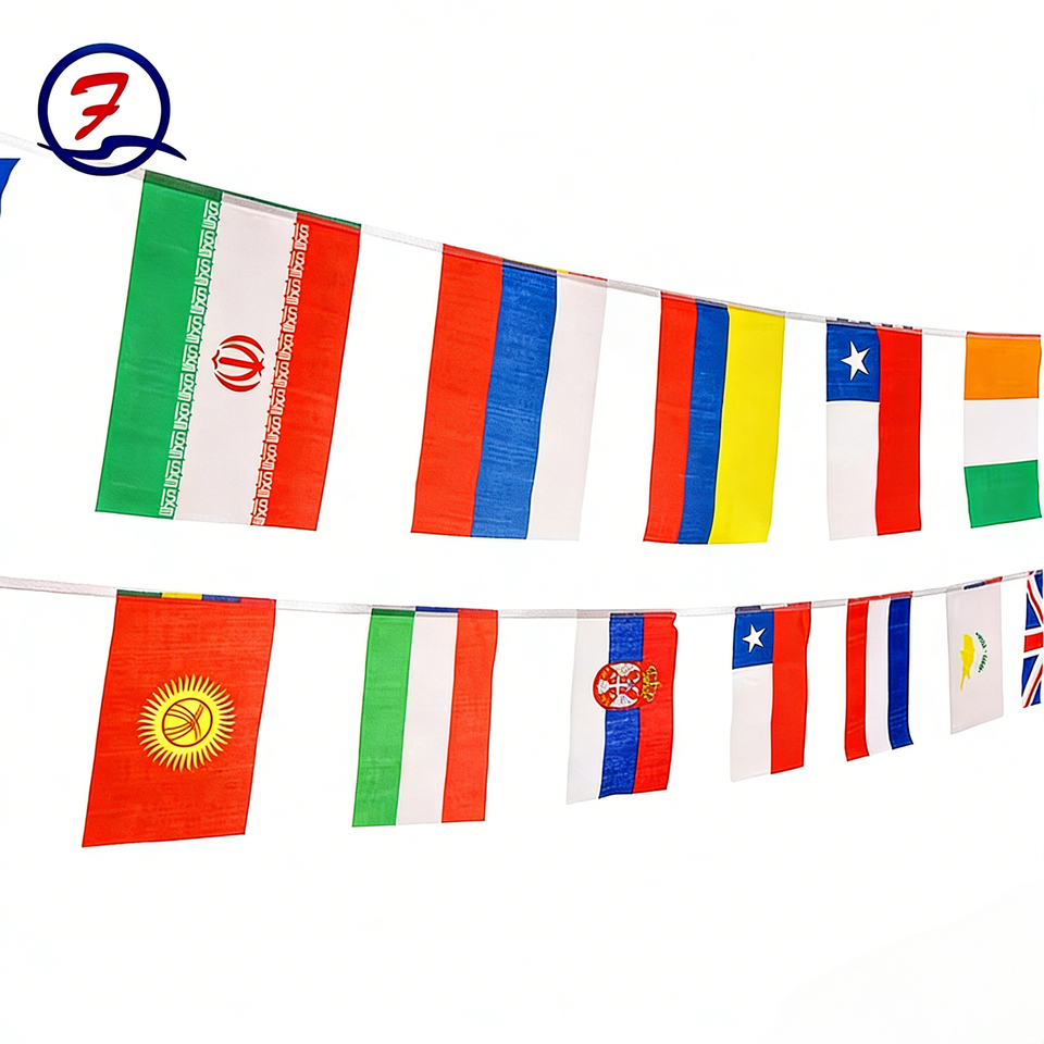 OEM Custom Printed Cheap Bunting Flags Polyester String Flag Banner ...
