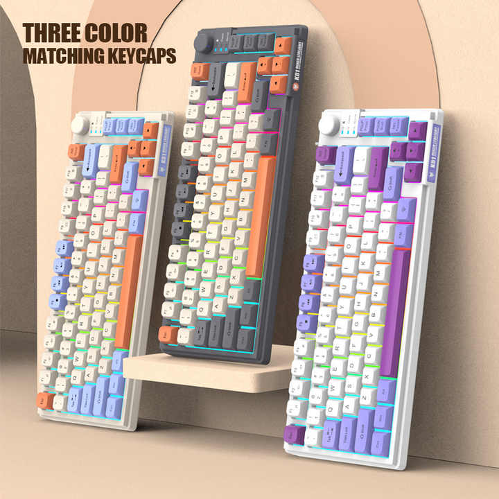 XUNSVFOX K81 Wired Keyboard Three Color MDA Ball Cap Wired USB ...