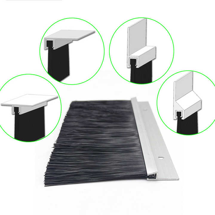 Customized Eco-Friendly Industrial Nylon Brush Strip Aluminum Profile ...