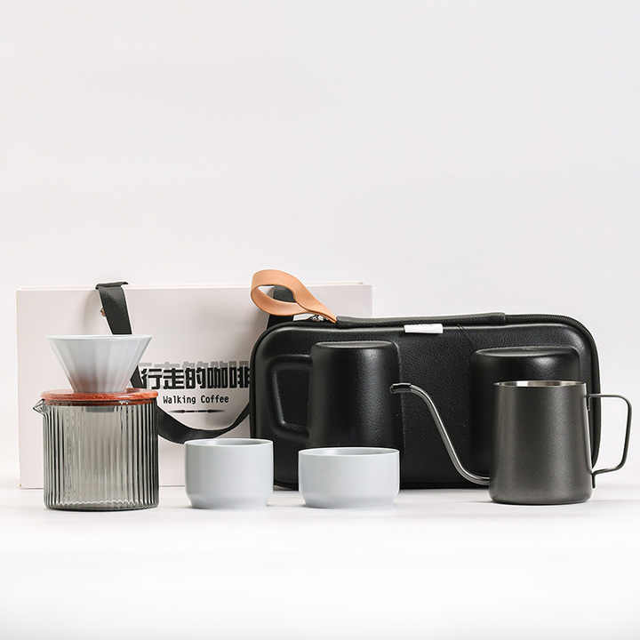 Portable Hand Travel Coffee Set Suit Ceramic Hand Wash Pot Drip Type ...