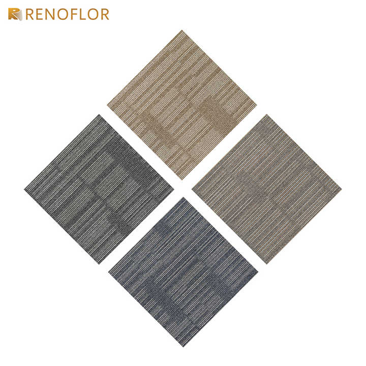 Eco-friendly Fireproof Cushioned Reversible Carpet Tile 50x50 PVC ...