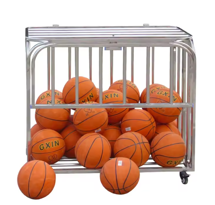 Hand-Pushed Stainless Steel Folding Storage Frame Basketball Stand ...