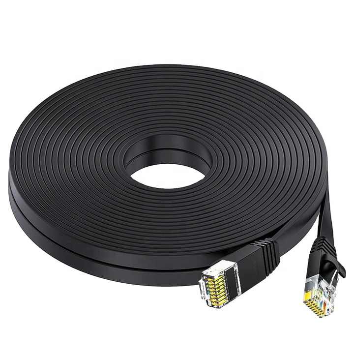 Ultra-Thin Cat6A 100% Copper UTP Slim 32AWG Patch Cord Cat6 Flat RJ45 Lan Network Cable with PVC ...