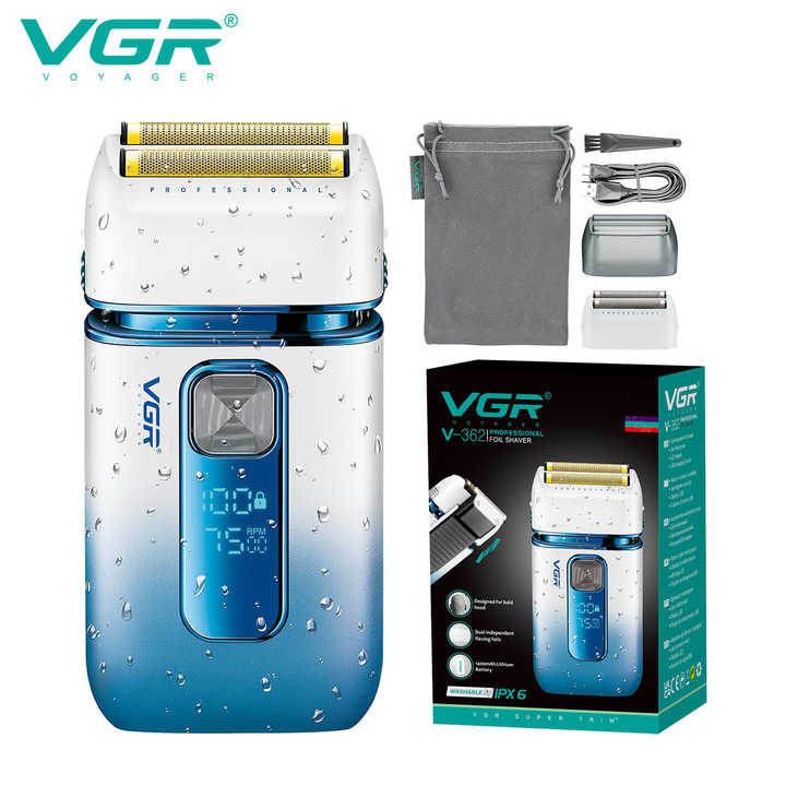 VGR V-362 Washable IPX6 Rechargeable Professional Electric Dual Foil Shaver for Men| Alibaba.com