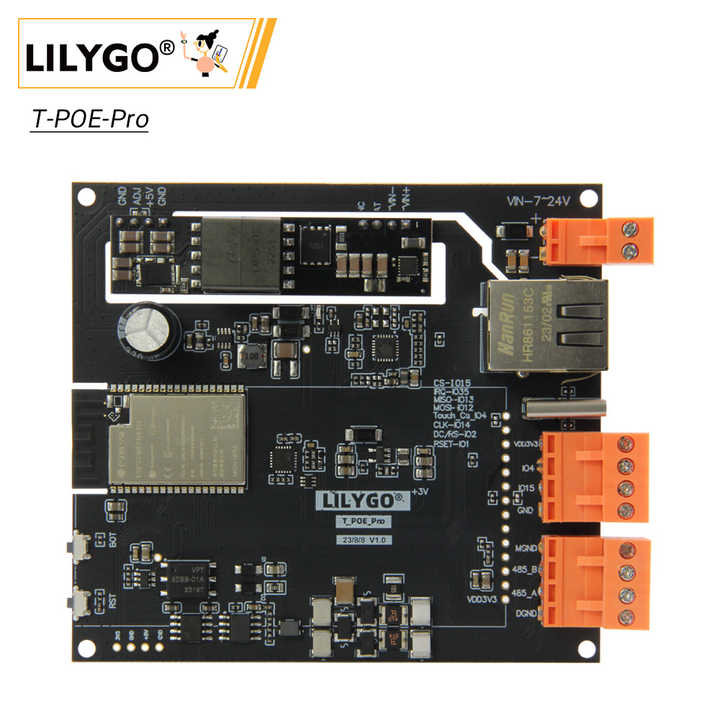 LILYGO T-POE-Pro ESP32 Placa DE DESARROLLO programable ESP32-WROVER-E + LAN8720 Ethernet + RS485 ...