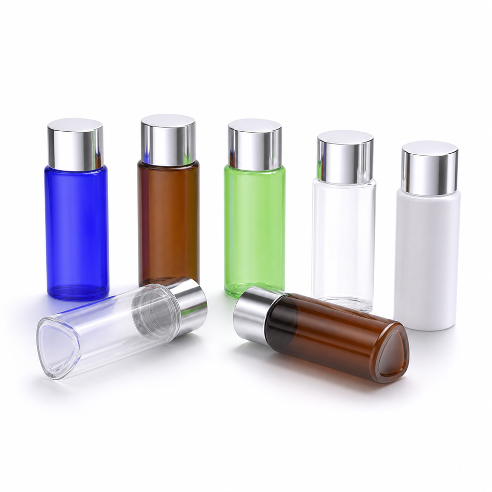 50ml Cylinder PET Sunscreen Bottle Electroplated Cap Squeeze Lotion ...