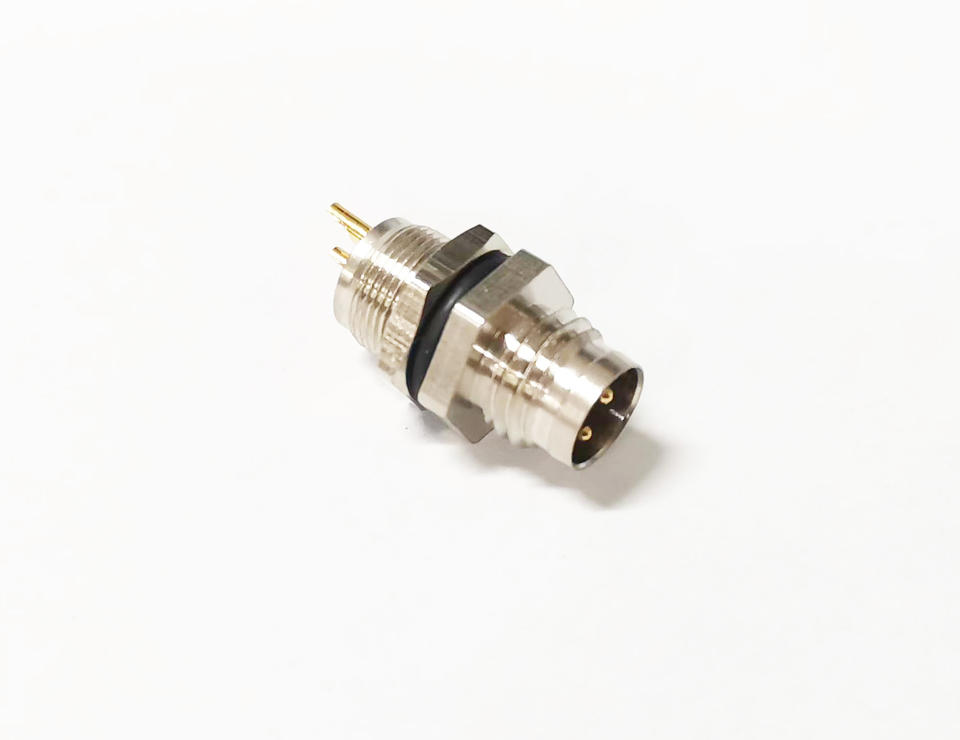 M12 Waterproof Connector Grounding Solder Plate Plug PCB Board Male and ...