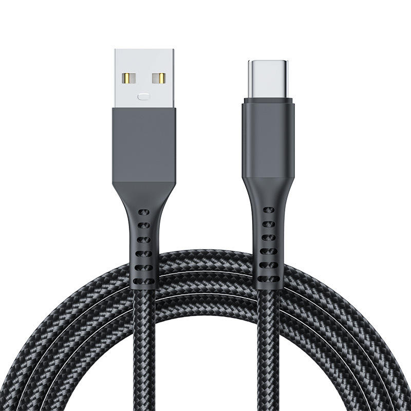 Nylon/PVC Braided USB Type-C 5A Fast Charging Cable with Pure Copper ...