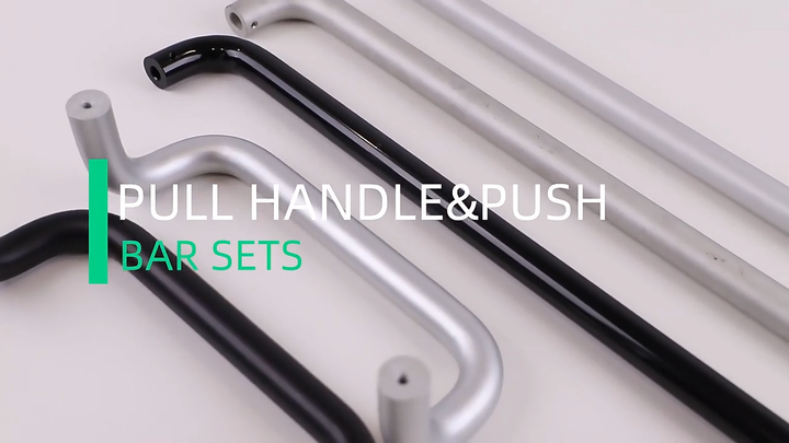 Solid Dark Bronze Anodized PH174+PB031 Pull & Push Bar and Pull Handle ...