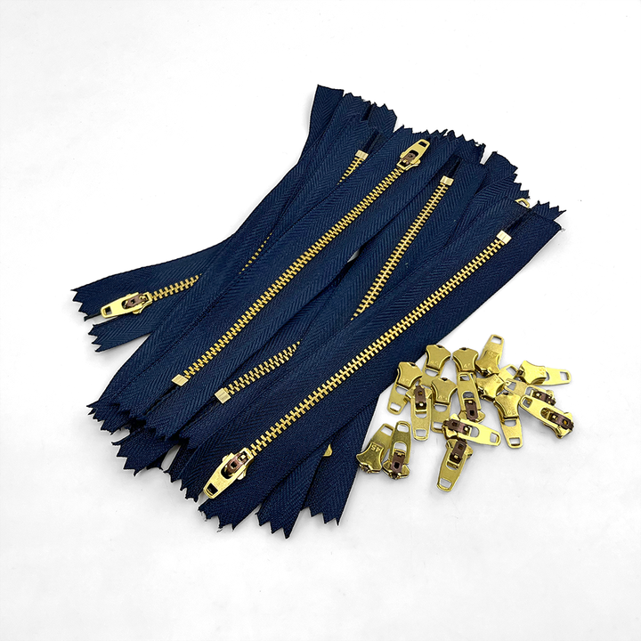 3#4# Custom Metal Zipper Roll Gold Brass Jeans Zipper Trendy Handbag ...