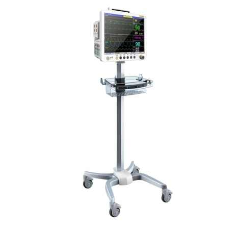 Hot Sale Aluminum Vital Signs Portable Patient Monitor Trolley