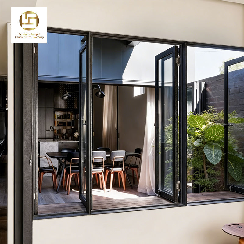 Angel Terrace Tinted Glazing Folding Window Single Double Triple Layer ...