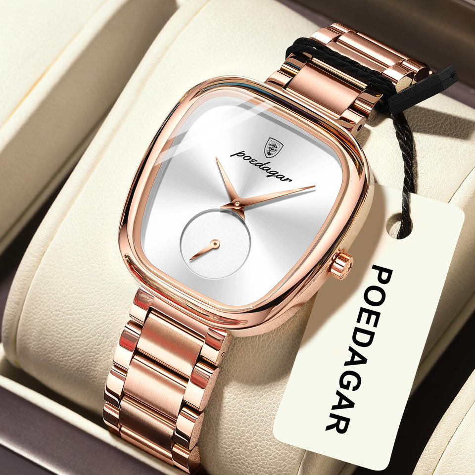 POEDAGAR 783 Elegant Women's Stainless Steel Quartz Wristwatch High ...