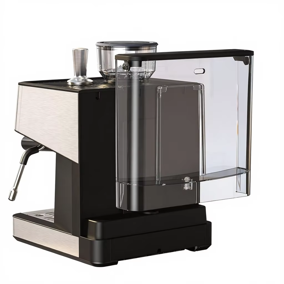 Electric 20 Bar Smart Espresso Coffee Maker Built-in Anti-Clog Grinder ...