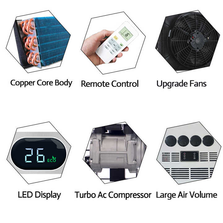 Car Air Conditioner - All-in-One Machine for 12V/24V Vehicles