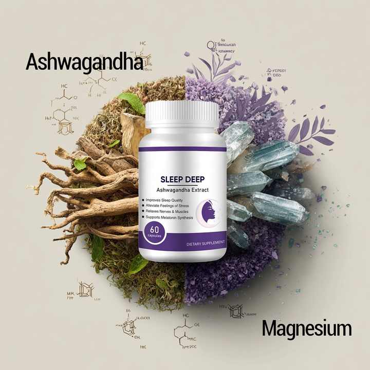 OEM Herbal Supplement Sleep Aid Capsules with Ashwagandha Vitamin B6 ...