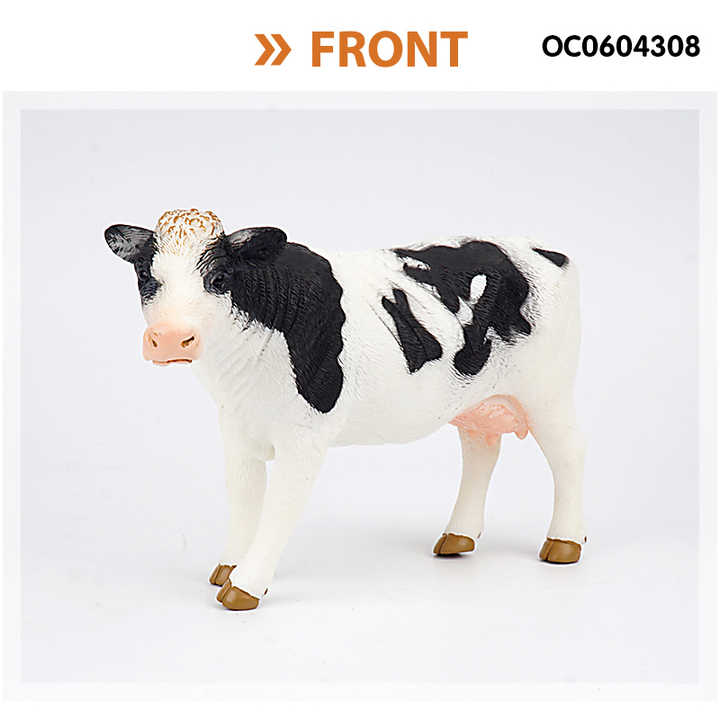 Rubber Farm Animals Model Cow Soft Educational Toys Set