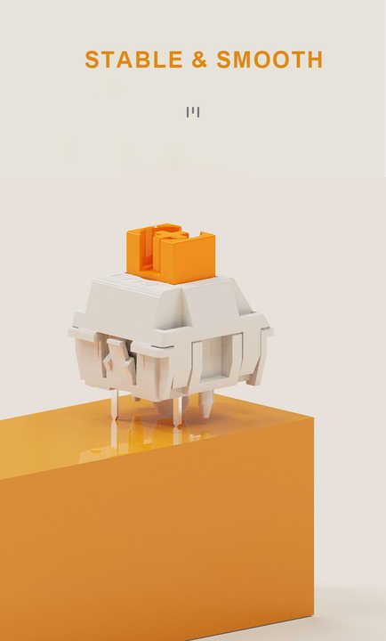 TTC Flame Orange Color Linear Pre-Lubed Keyboard Switches