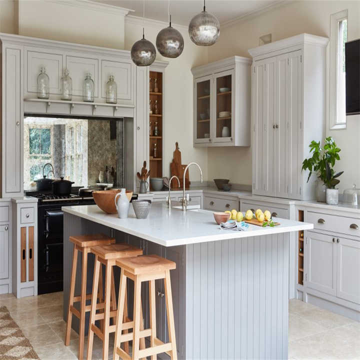 pure white shaker style kitchen cabinet cupboard furniture poland ...