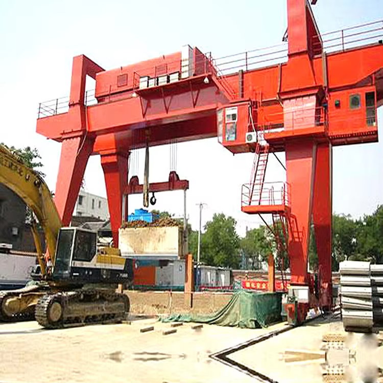Industrial Double Beam Gantry Crane with Electric Wire Rope Hoist ...