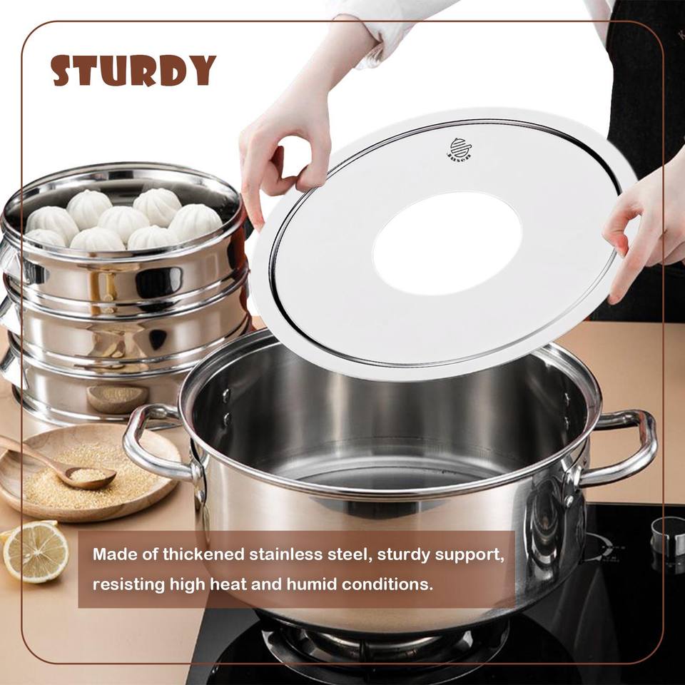 Stainless Steel Steamer Ring Fits Bamboo Steamer Steaming Adapter Steam ...
