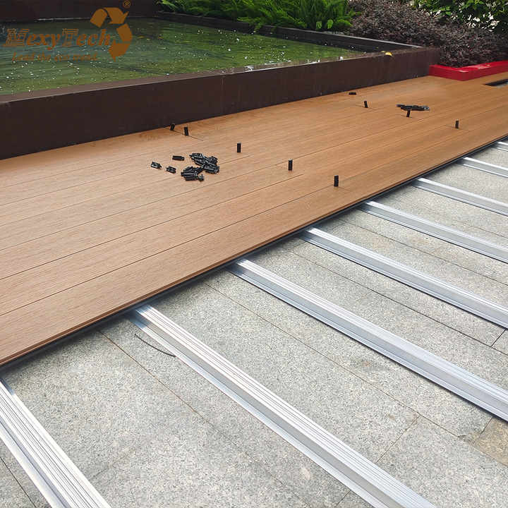WPC Composite Outdoor Decking / Terrace Flooring / Solid Hard Wood ...