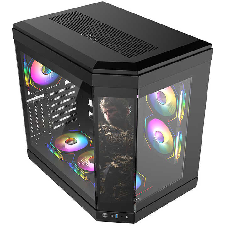 Double-sided Tempered Glass ATX Cabinet Tower Mid Gaming Pc Atx PC Case ...