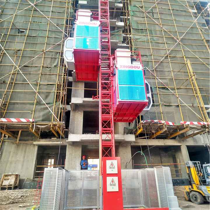 Portable Cheap Building Elevator Construction Site Hoist Passenger ...