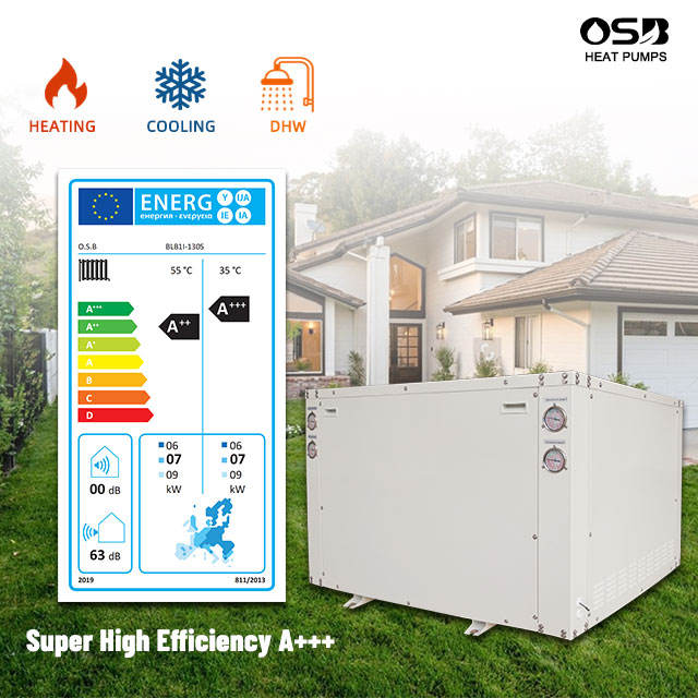 R32 R290 Full Inverter Electric Household Geothermal Ground Source Heat ...