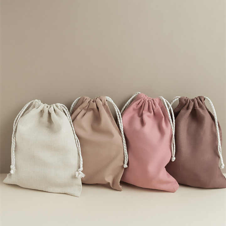 Eco Canvas Draw String Bags with Custom Logo - Durable & Recyclable