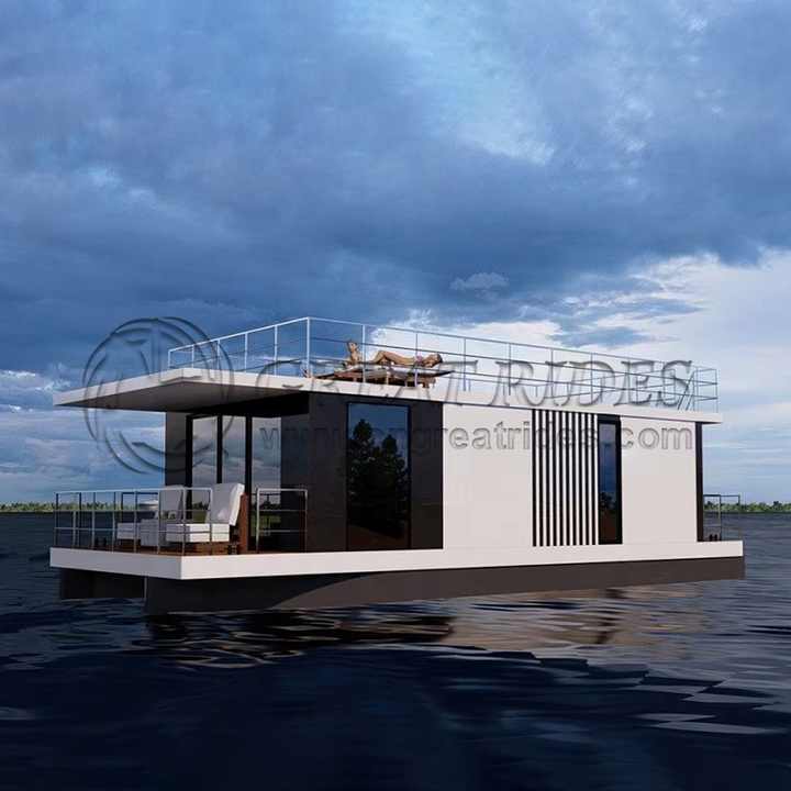 Modern Style Support Customization Houseboat Prefab Water Hotel ...