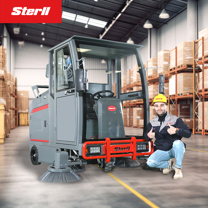 High-end Sterll ST9 Asphalt Brush Sweeper Green Machine Road Sweeper ...