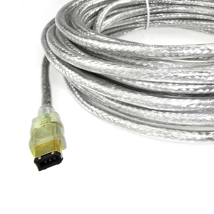 1394 Cable 1394a 6pin Male to 6 Pin Male 6-6 Pin Firewire Cable Gold ...