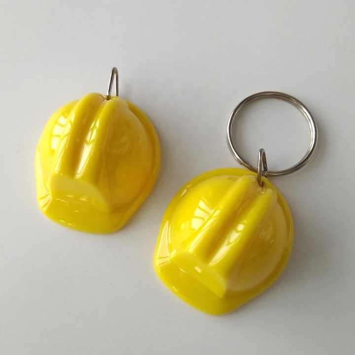 Promotional Advertising Gifts Plastic Hard Hat Keyring Construction ...