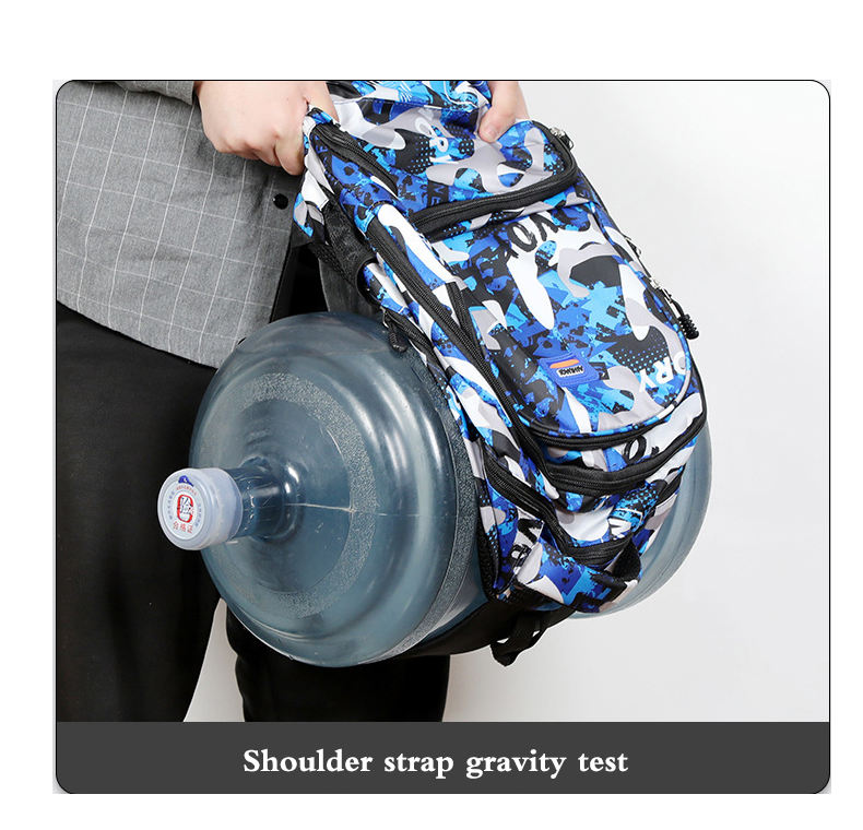 Camouflage Printed Fashion Backpack with Zipper Closure 20-36L Large ...