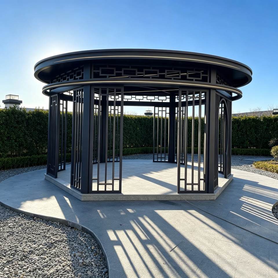 Aluminum Fixed Roof Pergola, Outdoor Patio Garden Sun Shade Shelter ...