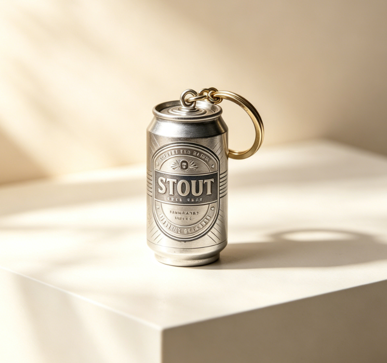 Mini Metal Beer 3D Embossed Beverage Can Keychain Key Ring in Bulk ...