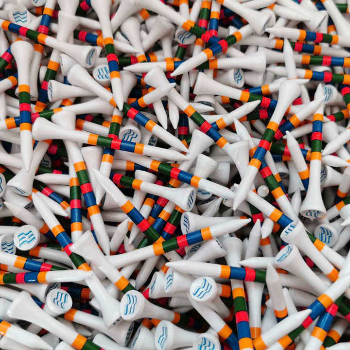 High Quality Dark Wood Color Golf Tees Custom Stripe Logo Good Price ...