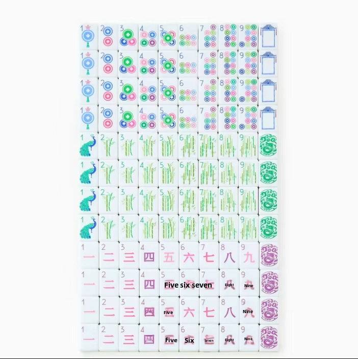 Apple Green Acrylic American Mahjong Tiles Set China Storage Bag Home ...