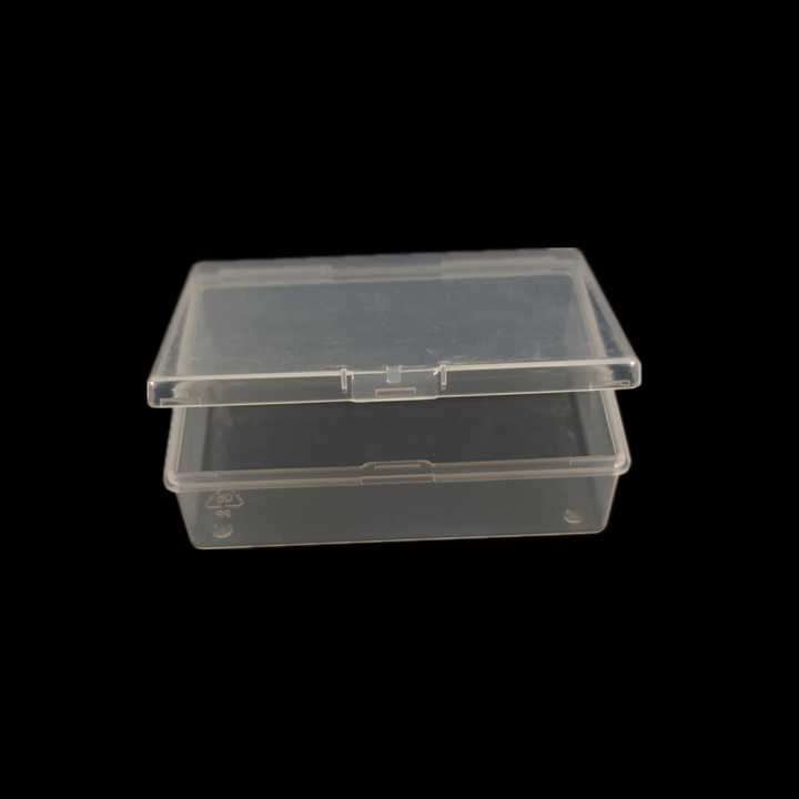 Rectangular Clear Plastic Storage Containers Box with Hinged Lid for ...